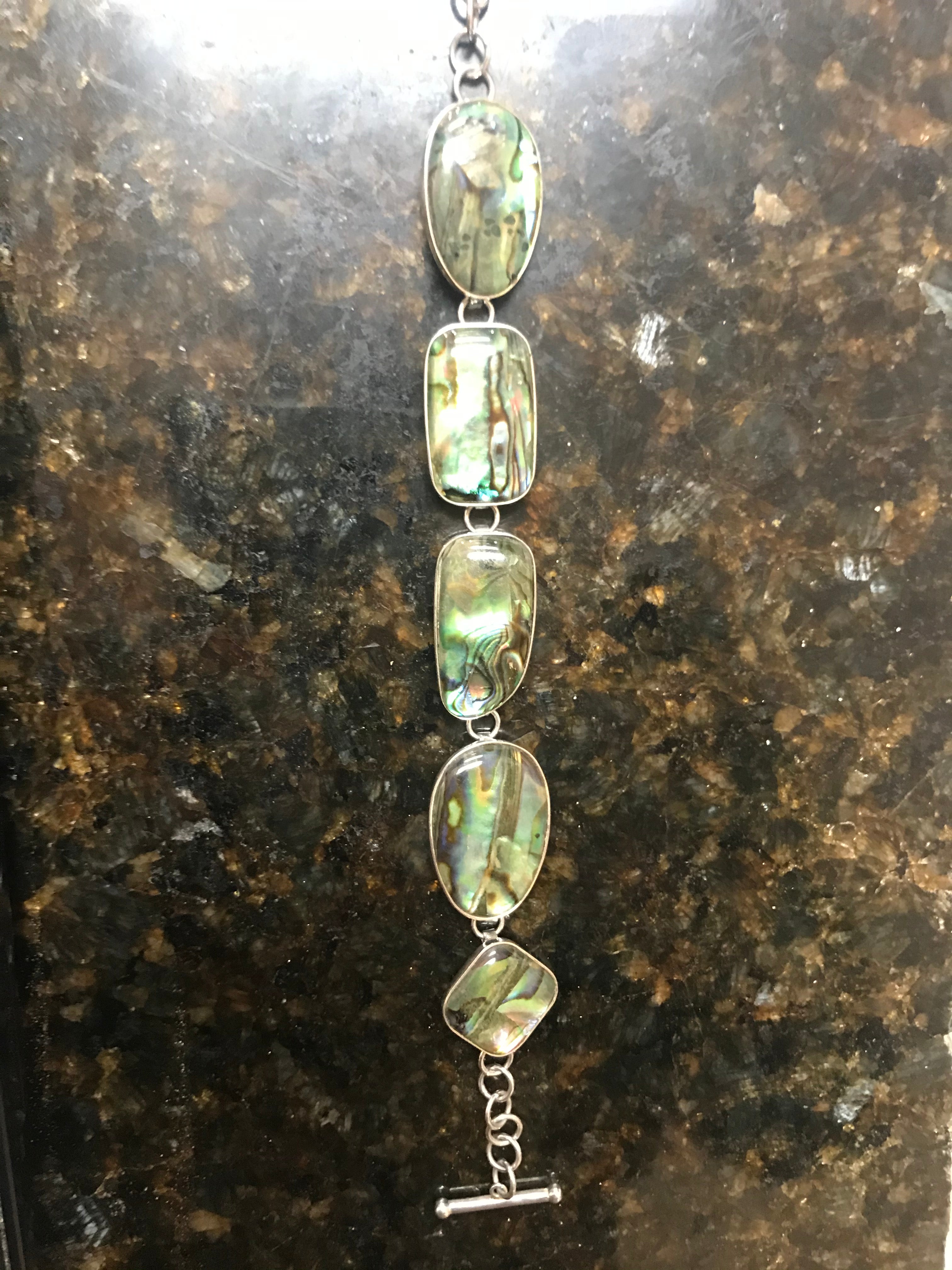Abalone Shell Bracelet Sterling Silver | Gem Adventures Rock Shop